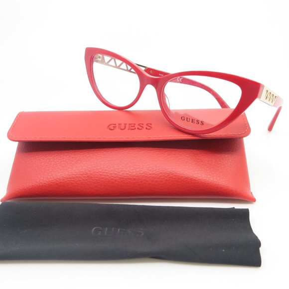 Guess | Accessories | Guess Gu2783 66 54mm Red Gloss Acetategold Shine ...